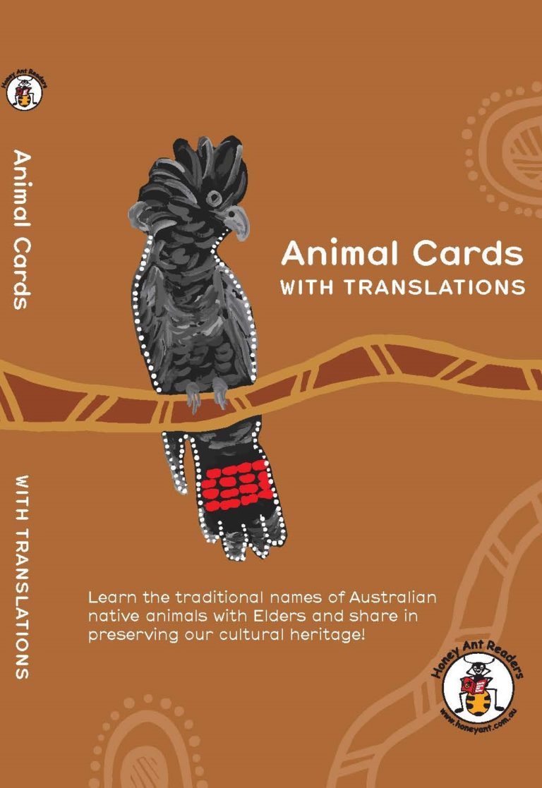 Aboriginal Animal cards in CENTRAL ARRERNTE with DVD - Honey Ant Readers